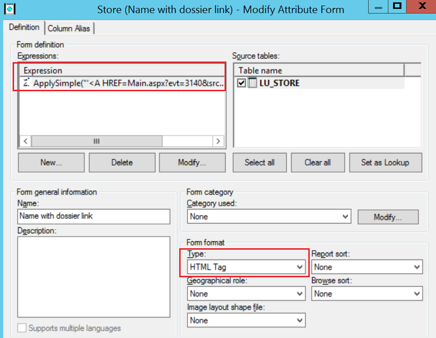 Kb484317 How To Pass A Store Location From One Dossier To Another To Have The Target Display