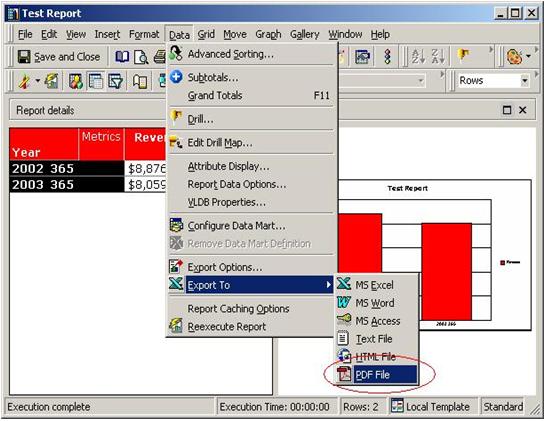KB10445: Users only see the Grid view of a report when exporting the ...