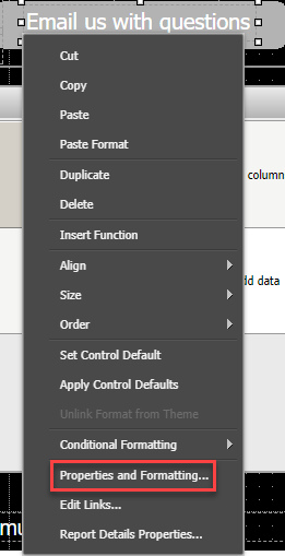 Create a mailto link in documents