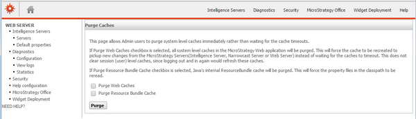 KB16403: How to Purge Web Caches in MicroStrategy Web and Web Universal 9.x - 10.x