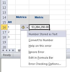 KB275398: Metric values get exported as text when exporting to Microsoft Excel in MicroStrategy ...