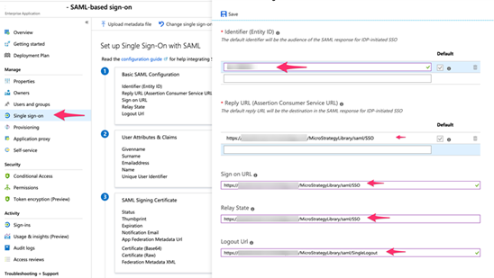KB483961: How to configure Azure SSO with MicroStrategy Web in MicroStrategy 2019