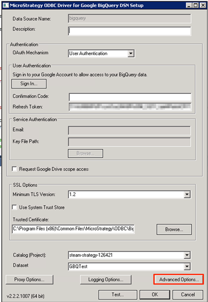 KB483973: How to modify Google BigQuery driver's string column length ...