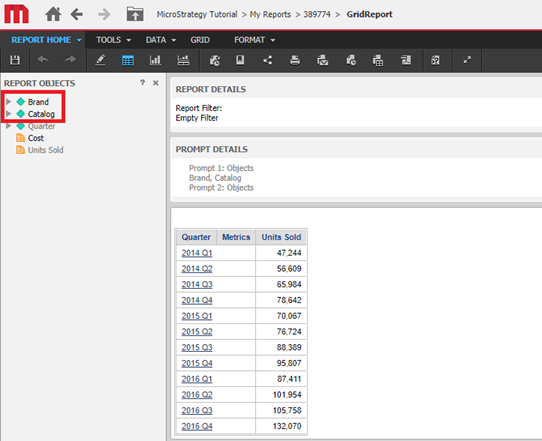 KB484149: Grid reports with objects from an object prompt change their location in the grid ...