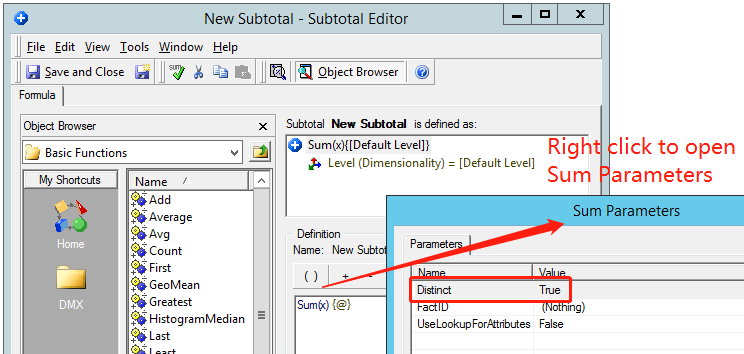 KB483058: How to show distinct total value via setting distinct ...