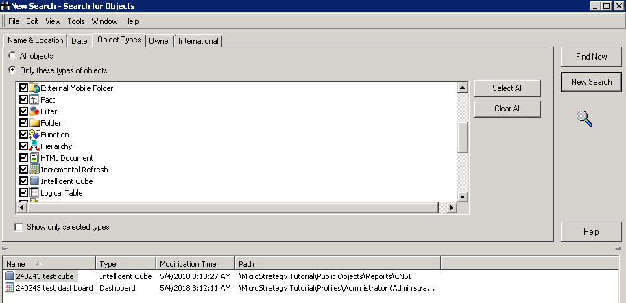 KB441148: The component search in MicroStrategy Developer 10.x does not ...