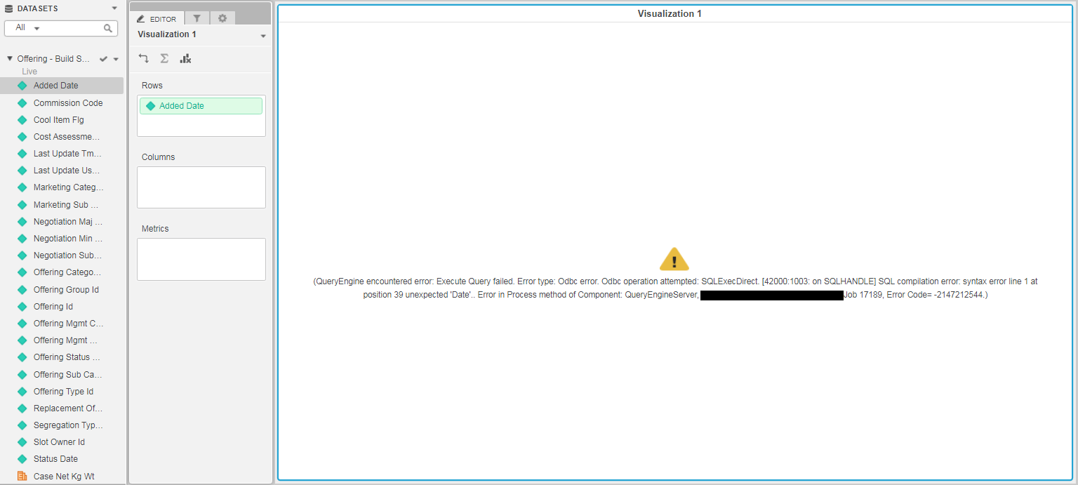 Kb439427 Invalid Syntax” Error After Adding Attribute To Grid Using Live Connect Cube For