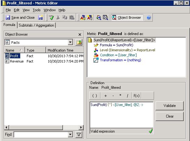 KB45111: How to filter metric values according to user login while other metrics keep available ...