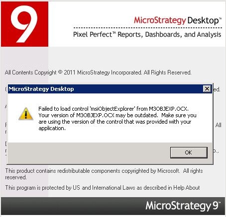 KB37106: "Failed to load control 'msiObjectExplorer' from M3OBJEXP.OCX ...