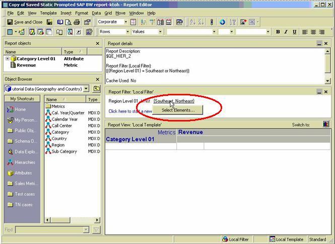 Kb15157 Unable To Edit Saved Static Prompt Answers For Prompts Converted From Sap Bw Variables