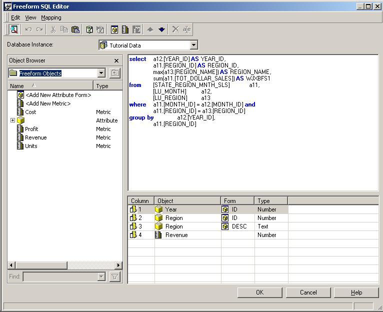 Kb14567 How To Enable The Drill Menu In A Freeform Sql Report In Microstrategy Developer 9x