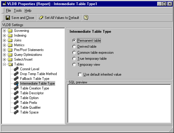 KB3806: How to create intermediate tables in MicroStrategy Developer 9 ...