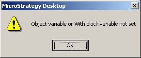 KB32469: Object variable or With block variable not set" error message appears when trying to ...