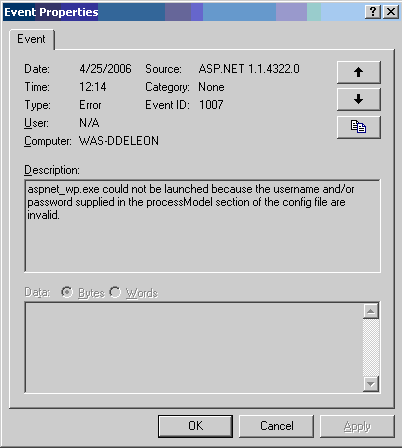 KB14168: ‘Server Application Unavailable’ error occurs and the ASP.NET user account locked out ...