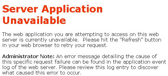 KB14168: ‘Server Application Unavailable’ error occurs and the ASP.NET user account locked out ...
