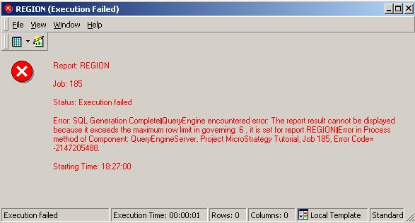 KB3822: How to set the results set row limit for MicroStrategy SQL Generation Engine 9.x