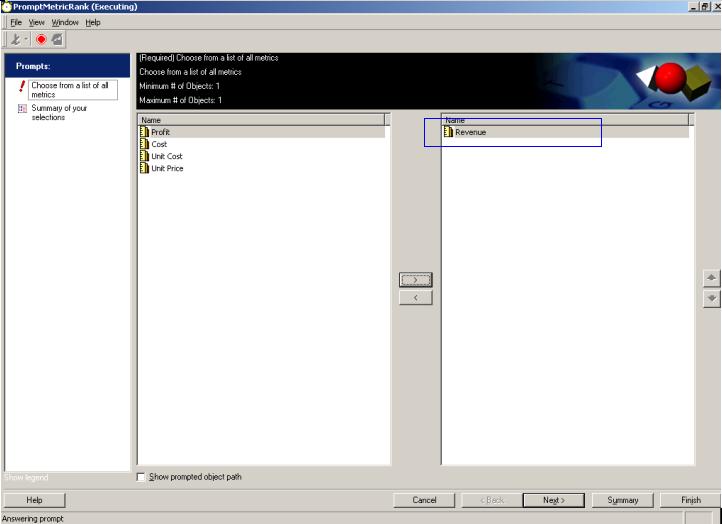 KB15853: How to prompt for a metric to rank on in MicroStrategy ...