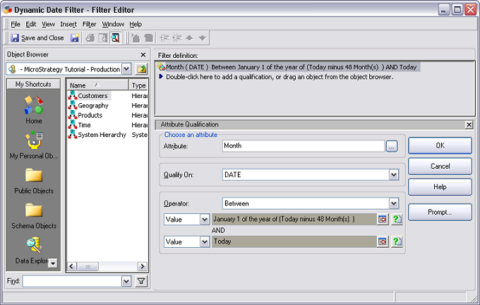KB32810: How to display the dynamic date range for a report in MicroStrategy Developer 9.x and 10.x