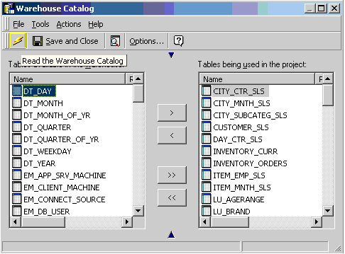 KB18704: Tables are not visible in the Warehouse Catalog when using HP ...