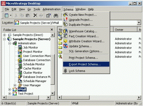 KB7220: How to export a project schema to Excel in MicroStrategy Developer 9.x