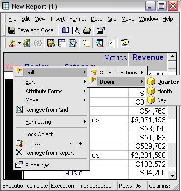 KB18252: How to remove the drilling option for some objects part of a report without having to ...