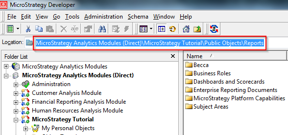 KB235033: The location/path of a MicroStrategy object cannot be copy and pasted through Windows ...