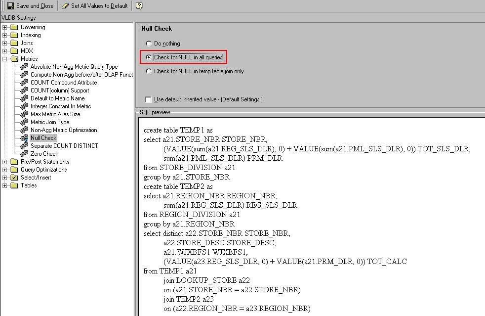 KB18075: How to treat a NULL value as a zero (0) for Analytical Engine calculations in ...