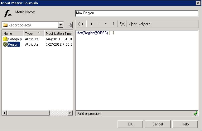 Kb42082 How To Use Derived Metrics To Concatenate Two Attribute Forms Of The Report In