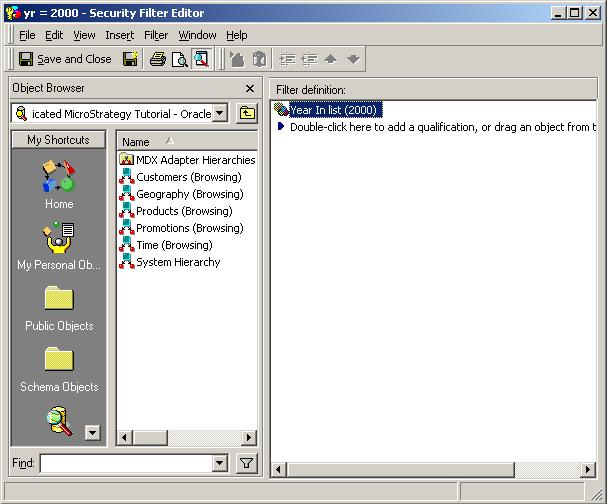 Kb13318 How To Use A Security Filter With A Freeform Sql Report In Microstrategy Developer 94