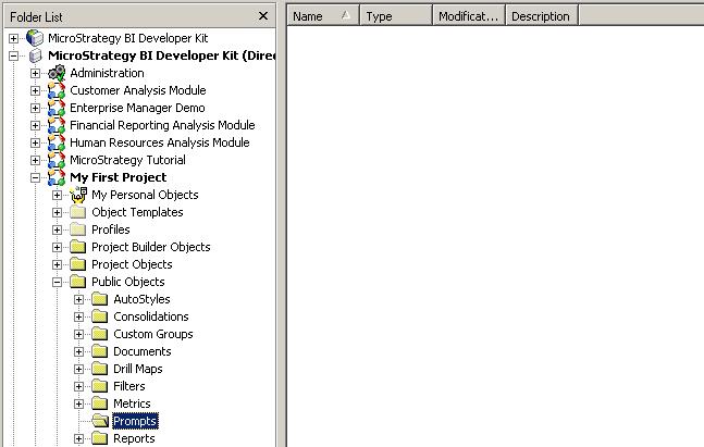 KB16602: How to recover the MicroStrategy System Prompt object using MDUpdate Utility in ...