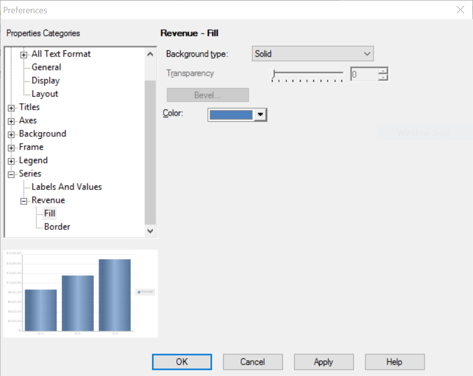 KB33101: Bevel and Transparency settings are grayed out and disabled in MicroStrategy Developer 10.x