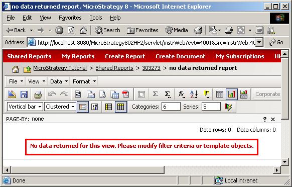 Kb14709 The ‘no Data Returned Custom Message In The Advanced Report Definition Section Of The