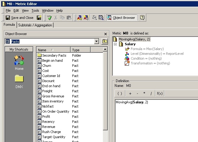 KB20097: How to create a dense rank metric in Microstrategy Developer 9.4.x-10.x?