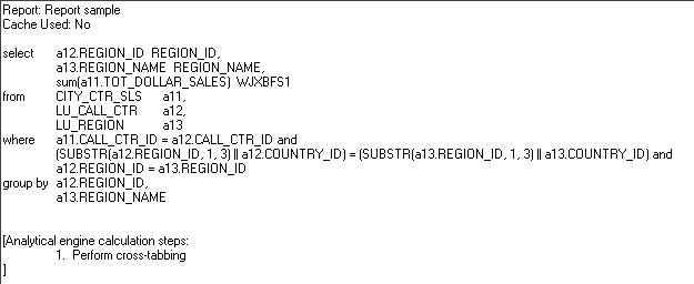 KB14791: Reports in SQL view are not the same when using MicroStrategy ...
