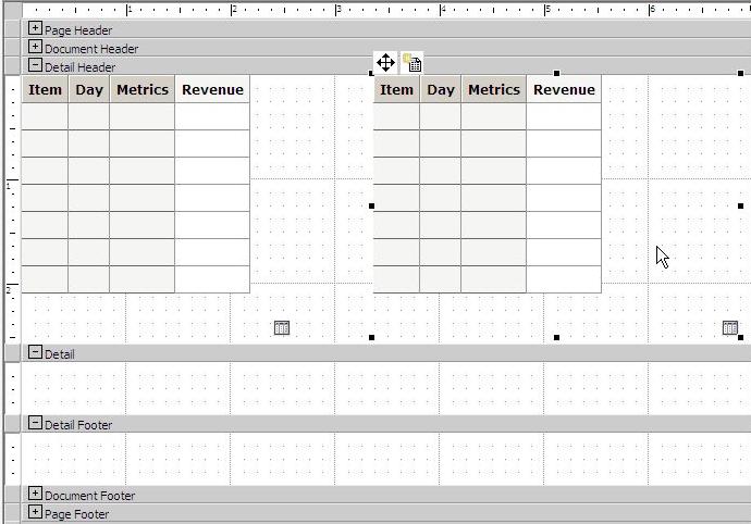 KB30636: How to display a grid in a Report Services Document in different columns in ...