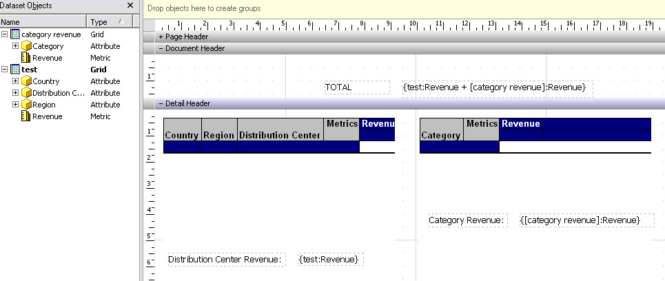 Kb20696 How To Create A Calculation On Metrics From Different Datasets In A Report Services