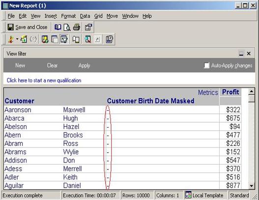 KB12450: How to create an attribute that masks data elements in ...