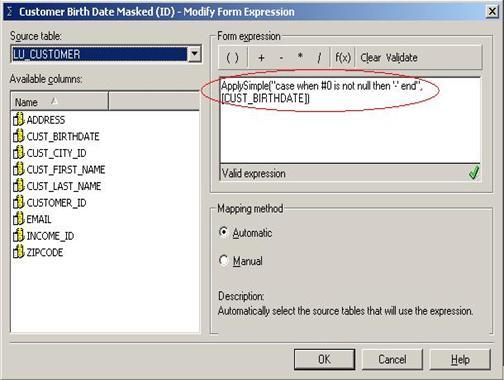 KB12450: How to create an attribute that masks data elements in ...