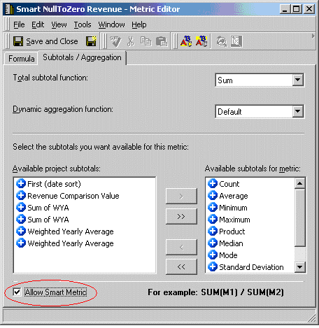 KB18008: How to perform null checking for a metric in the final pass of SQL in a report in ...