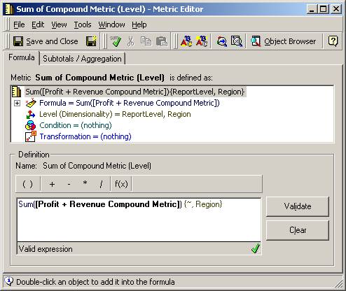 KB9392: How to use Dimensionality with Compound Metrics in MicroStrategy Developer (formerly ...