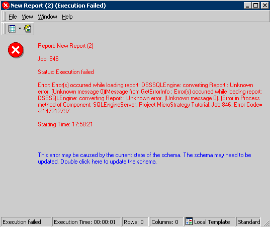Kb18839 Errors Occurred While Loading Report Dsssqlengine Converting Report Unknown Error