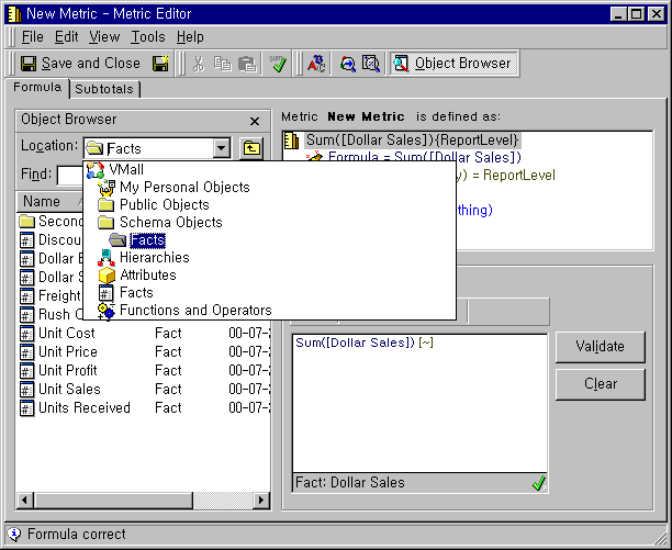 KB4385: How to create a metric in MicroStrategy Developer