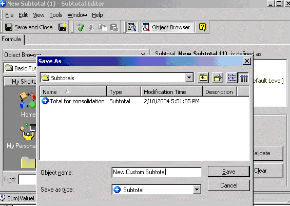 Kb9688 How To Create A Custom Subtotal Using A Custom Expression In Microstrategy Developer