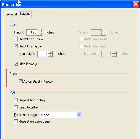 KB37140: Column/Row headers not displaying all text when exporting Report Services Document to ...