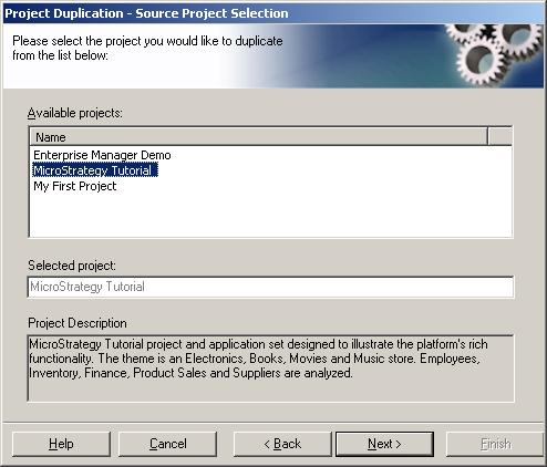 KB12330: How to duplicate a project in MicroStrategy Developer 10.x