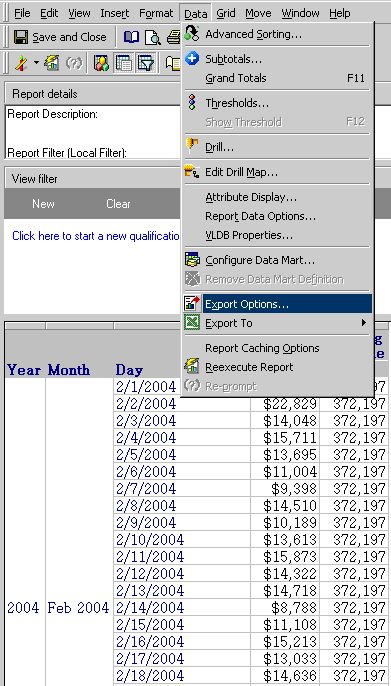KB17396: When exporting a report to Microsoft Excel, headers are displayed in two rows, one for ...