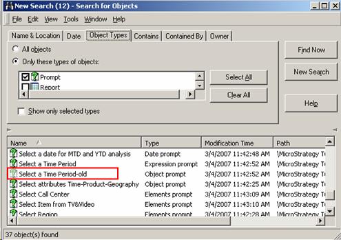 KB19097: How to display hidden objects in the search editor on MicroStrategy Developer when ...