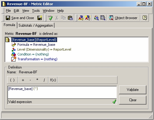 KB18402: Compound metric values not correctly aggregated in an OLAP report in MicroStrategy ...
