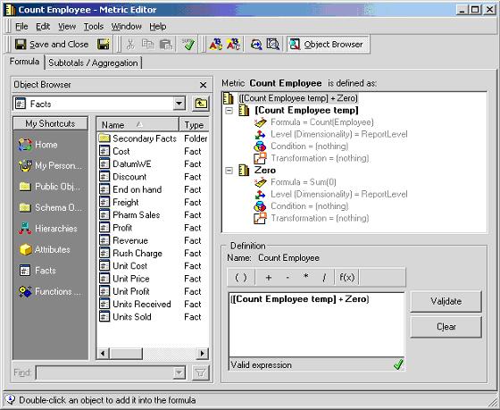 Kb8815 How To Replace A Null Value With A Zero In A Count Metric For A Microstrategy Developer