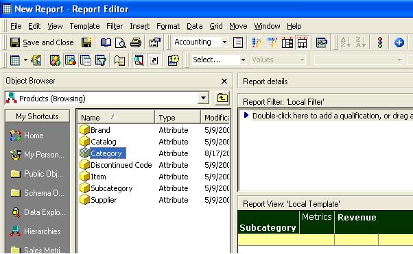 KB20782: How to create a Page-by report in MicroStrategy Developer
